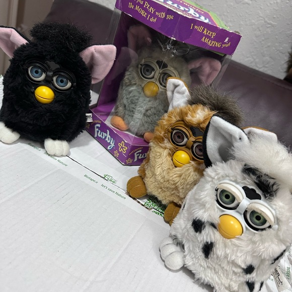 Hasbro | Toys | Furby Plush Toy Set Black Gray Dalmatian And Giraffe ...